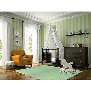 Complex Chenille Flat Weave Rug, 4-Feet by 6-Feet, Green