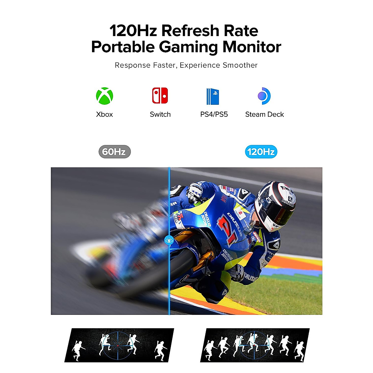 UPERFECT Battery Portable Monitor 120Hz Touchscreen, Upgraded 15.6 Inch IPS HDR 1920X1080 FHD USB C Monitor Built-in 10800mAh Battery & Quad Speaker, Eye Care with HDMI USB Type-C Smart Case