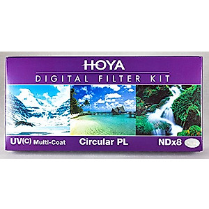 Hoya 67mm (HMC UV/Circular Polarizer / ND8) 3 Digital Filter Set with Pouch