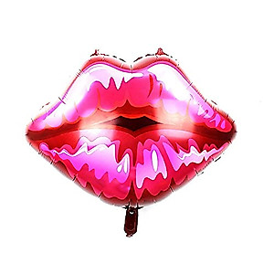 NC 2Pcs Kiss Lips Foil Balloons Wedding Bachelorette Bride to Be Marriage Engagement Decorations