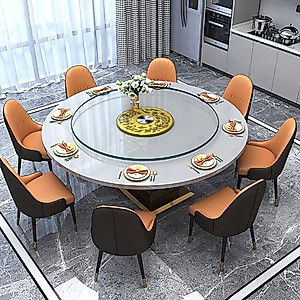 LWQFHI Round Tempered Glass Lazy Susan Rotating Lazy Susan Turntable for Kitchen Dining Table Large Round Table Lazy Susan Lazy Susan Tray 50cm A