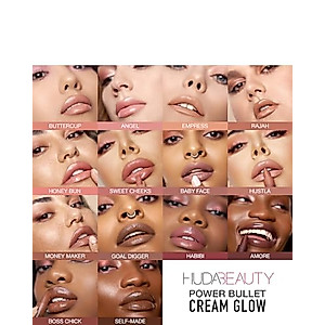 HUDA BEAUTY Power Bullet Cream Glow Hydrating Lipstick Rajah