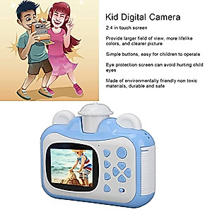 Honio Kid Digital Camera, High Resolution Large Viewing Kid Instant Camera Video Recording Lens Rotatable 2.4in Touch Screen for Birthday