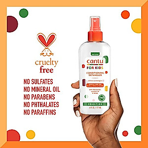 Cantu Care for Kids Paraben & Sulfate-free Conditioning Detangler with Shea Butter, 6 fl oz (Pack of 3)