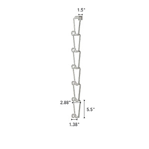 YAMAZAKI home 6510 Chain Link Bag Holder-Closet Storage Hanging Organizer Rack, One Size, White