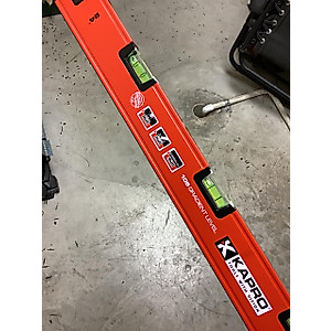 Kapro - 105 Topgrade Gradient Box Level - with Slope Measurements - Features Pre-Set Sloped Vials, Rubberized End Caps, Finely Milled Precision Surface - Hand Calibrated - Aluminum - 48 Inch
