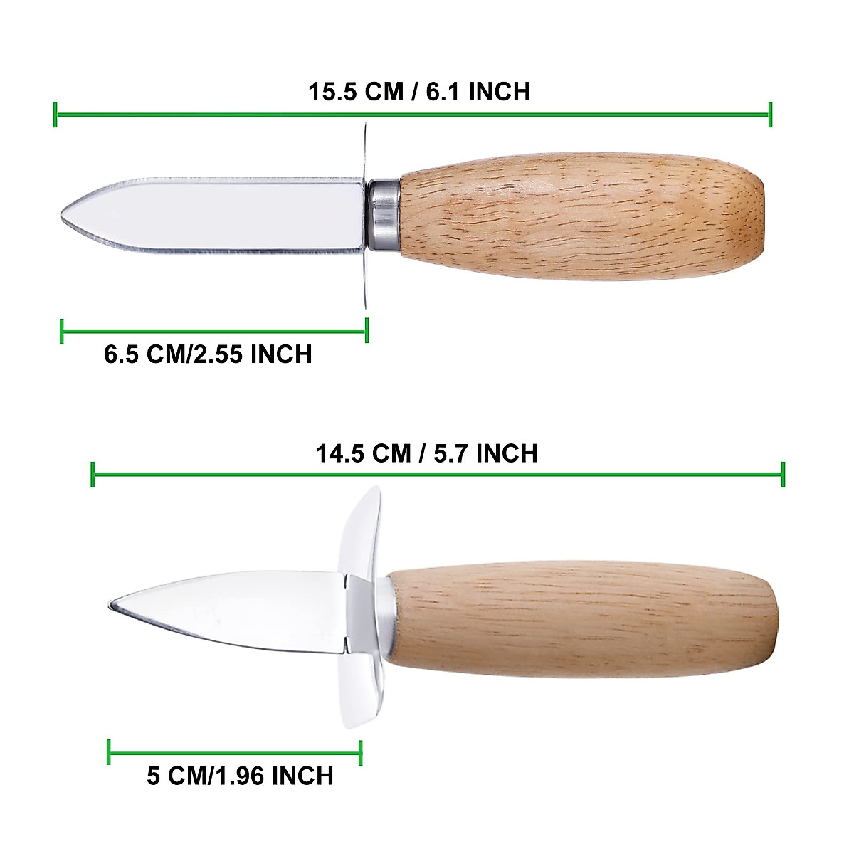 ModaSin Oyster Shucking Knives and Gloves Set, Oyster Clam Shucker Opener Opening Knife Kit, Set of 4 PCS Oyster Knives & 1 Pair of Gloves(XL)