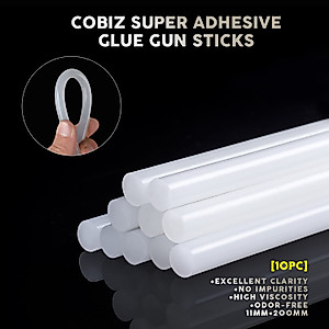 Colaer Hot Glue Gun High Temp-Full Size (Not Mini) 60/100W Dual Power Heavy Duty Melt Glue Gun Kit with 12 Pcs Premium Glue Sticks(0.43"x8") for Arts & Crafts Use,Christmas Decoration/Gifts