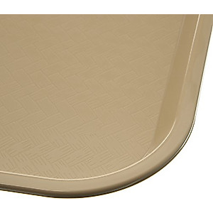 Carlisle FoodService Products Cafe Plastic Fast Food Tray, 14" x 18", Beige, (Pack of 12)