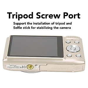 Digital Camera for Kids, 4K 1080P Digital Camera Video Camera 16X Digital Zoom, Compact Point and Shoot Camera Portable Small Camera for Teens Students Seniors, Gifts (Gold)