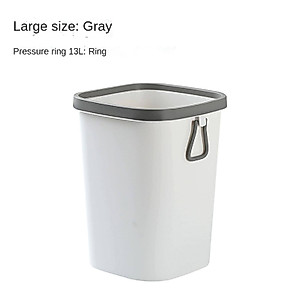 NA Push-Type Household Trash can Living Room Bathroom Kitchen Bedroom Office 8L 13L