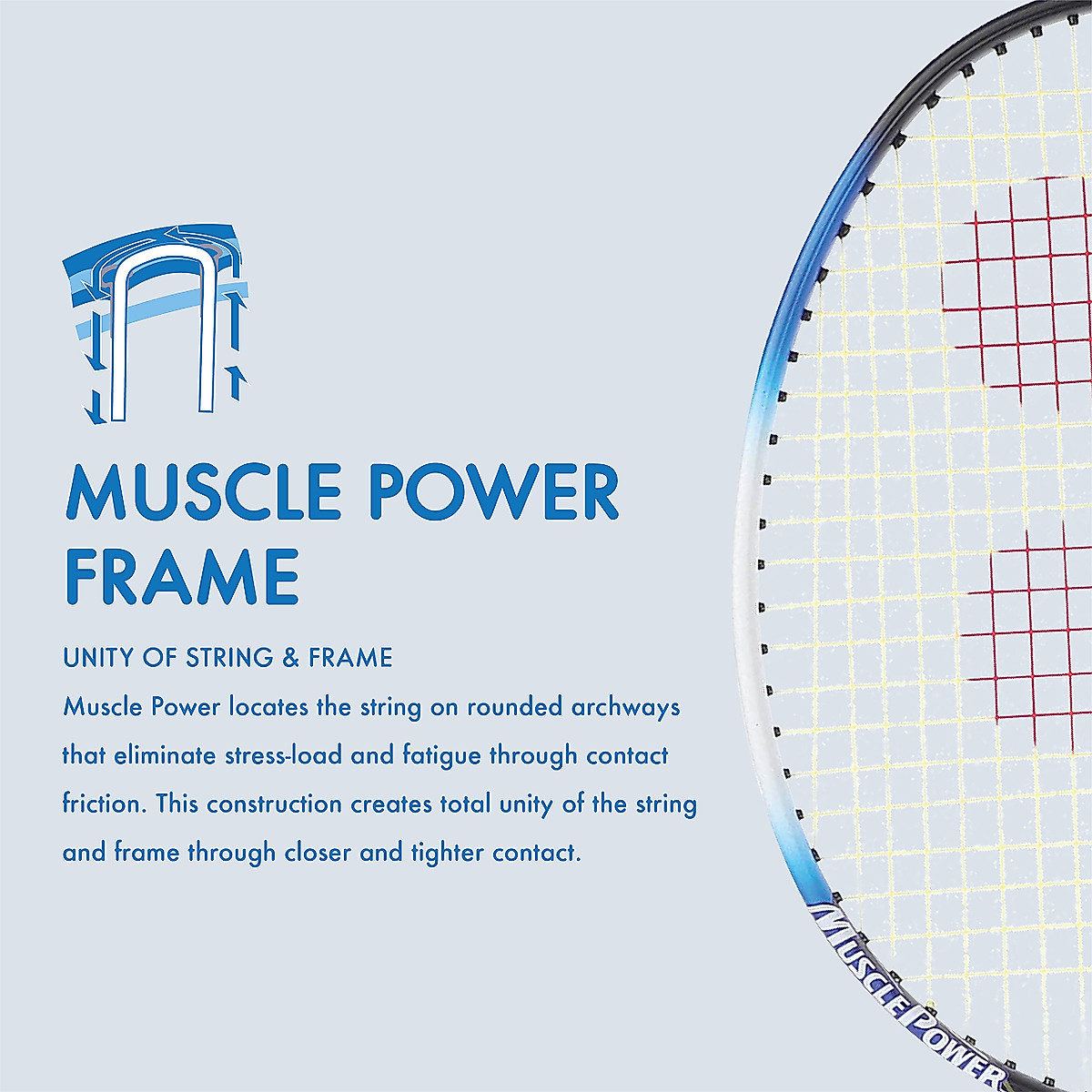 YONEX Muscle Power 22LT Carbon Graphite Strung Badminton Racket with Full Racket Cover (Black/Blue) | for Intermediate Players | 83 Grams | Maximum String Tension - 30lbs