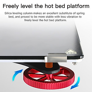 Creality Official 8 PCS Silicone Solid Bed Mounts, 3D Printer Heat Bed Leveling Parts Heat-Resistant Silicone Leveling Column Leveling Spring Replacement Part for Ender 3/3S/3 Pro/3 V2, CR-10 Series