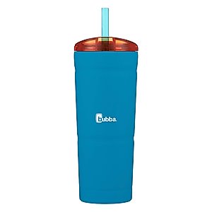 Bubba Envy S Vacuum-Insulated Stainless Steel Tumbler with Lid and Straw, 24oz Reusable Iced Coffee or Water Cup, BPA-Free Travel Tumbler, Tutti Fruity/Mandarin