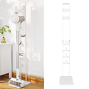 IZSOHHOME Vacuum Stand for Dyson,Handheld V15 V11 V10 V8 V7 V6 DC30 DC31 DC34 DC35 DC58 DC59 DC62 Cordless Vacuum Cleaners,Stable Metal Storage Bracket Holder(White)