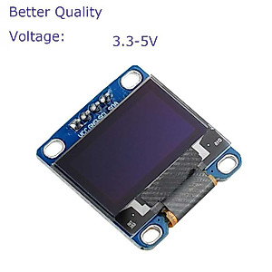 DIYmall 0.96" OLED Module I2C IIC Serial 128X64 OLED Display Module SSD1306 Driver for Arduino 51 MSP420 STIM32 SCR Raspberry PI (1pc X White)