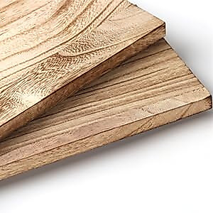 HOBBYMATE Floating Shelves, Wall Mounted Bathroom Storage Organizer Wood Shelf, Home Display Decoration Wall Shelf, Pack of 2