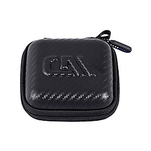 CASEMATIX Carry Case Compatible with Fender Mustang Micro Headphone Amp and Charging Cable - Micro Headphone Amplifier Case Only with Wrist Strap, Black