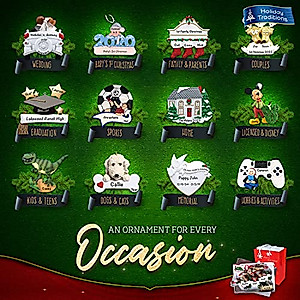 Cabin Personalized Christmas Ornaments 2023 - Fast & Free 24h Customization – Rustic Log Cabin Christmas Decorations with Name - Comes Gift-Wrapped