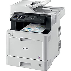 Brother Color MFC-L8900CDW Wireless All-in-One Laser Printer for Home Office - Print Copy Scan Fax - 33 ppm, 2400 x 600 dpi, 5" Touchscreen LCD, Duplex Printing, 70-Sheet ADF, NFC, Ethernet