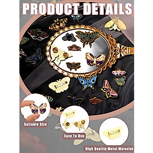 Ferraycle 20 Pieces Butterfly Enamel Pins Bulk for Backpack Cute Enamel Brooch Pins Set Moth Lapel Pins Steampunk Brooches Pins for Women Men Girls DIY Hats Clothes Badges Jacket Bags Gifts