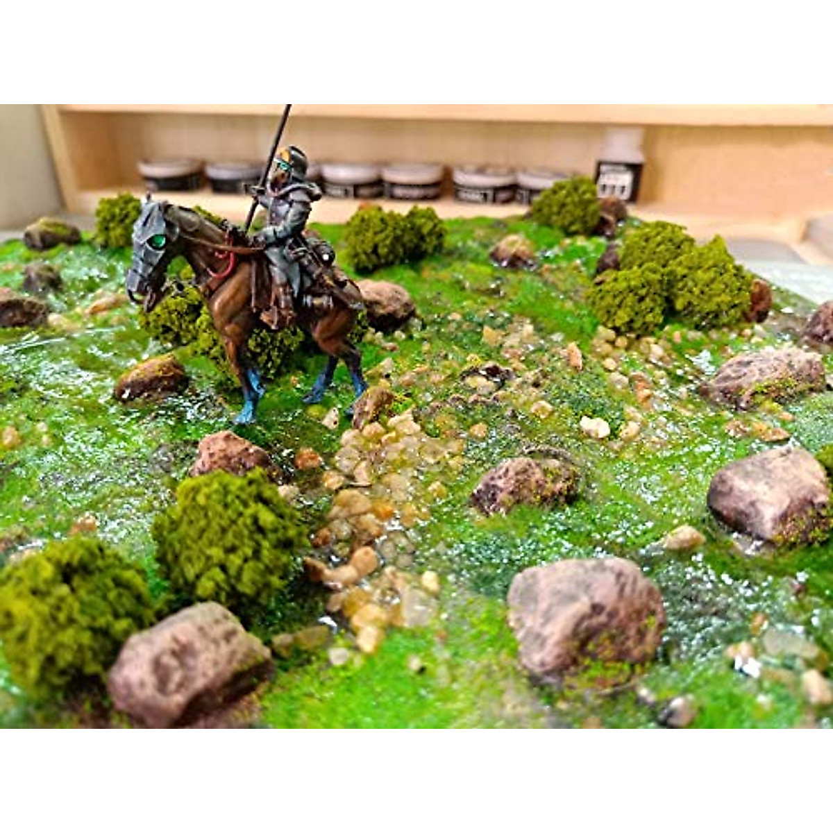 40 Pcs Bush Trees Miniature Vegetation Groups Shrubs Railway Artificial Grass for Model Train Railroad Scenery Sand Table Military Model War Gaming Terrain