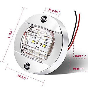 6 Pcs Marine Boat LED Cabin Deck Courtesy Light Stern Transom Lights 12V Blue for Boating Kayak Yacht, Dinghy, Sailboat, Pontoons, Navigation Vessels, Freighters, Hovercrafts, Hunting & Fishing