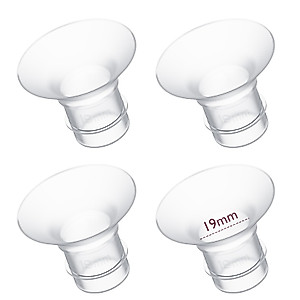 Momcozy Flange Insert 19mm Compatible with 24mm Flange/Shield of Most Pumps, Insert for Breast Pump Replacement Accessories, 4PCS 19mm