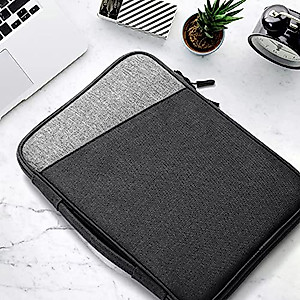 TiMOVO 9-11 Inch Sleeve Case for Fire Max 11 Tablet/All-New Amazon Kindle Fire HD 10 & 10 Plus Tablet 10.1", Protective Carrying Case Bag with Elastic Handle for Kindle Fire Max 11, Black+Gray