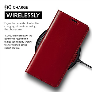 SURAZO Leather Case Compatible with iPhone 15 Pro Case Wallet Leather Genuine - RFID 3 Card Slots & Cash Pocket - Secure Magnetic Closure Plus Stand Function - Flip Folio Cover - Screen Protector