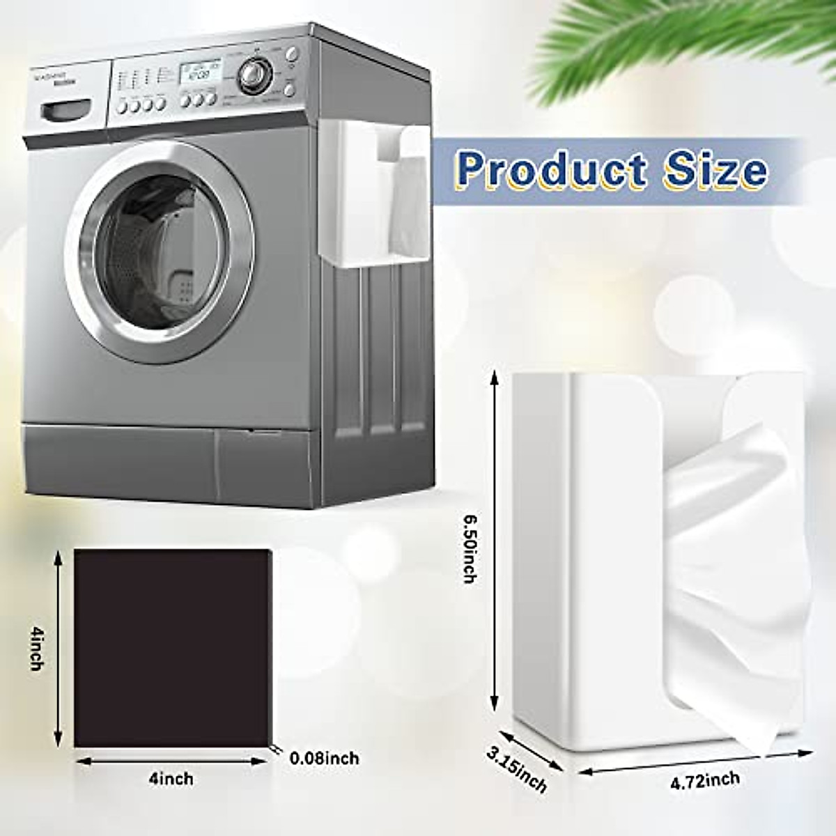 Dryer Sheets Dispenser Magnetic Dryer Sheet Holder and Storage Glove Box Holder Dispenser for Laundry Room Softener Sheets Keep Laundry Sheets Attaches to Dryer Washer Cabinet(White)