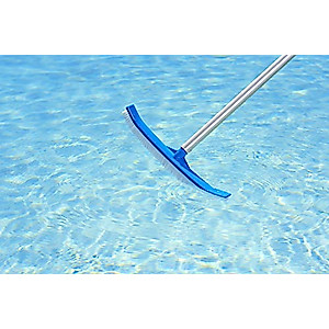 Poolmaster 18100 Curved Swimming Pool Brush Head, 17.5-Inches, Essential Collection, Blue