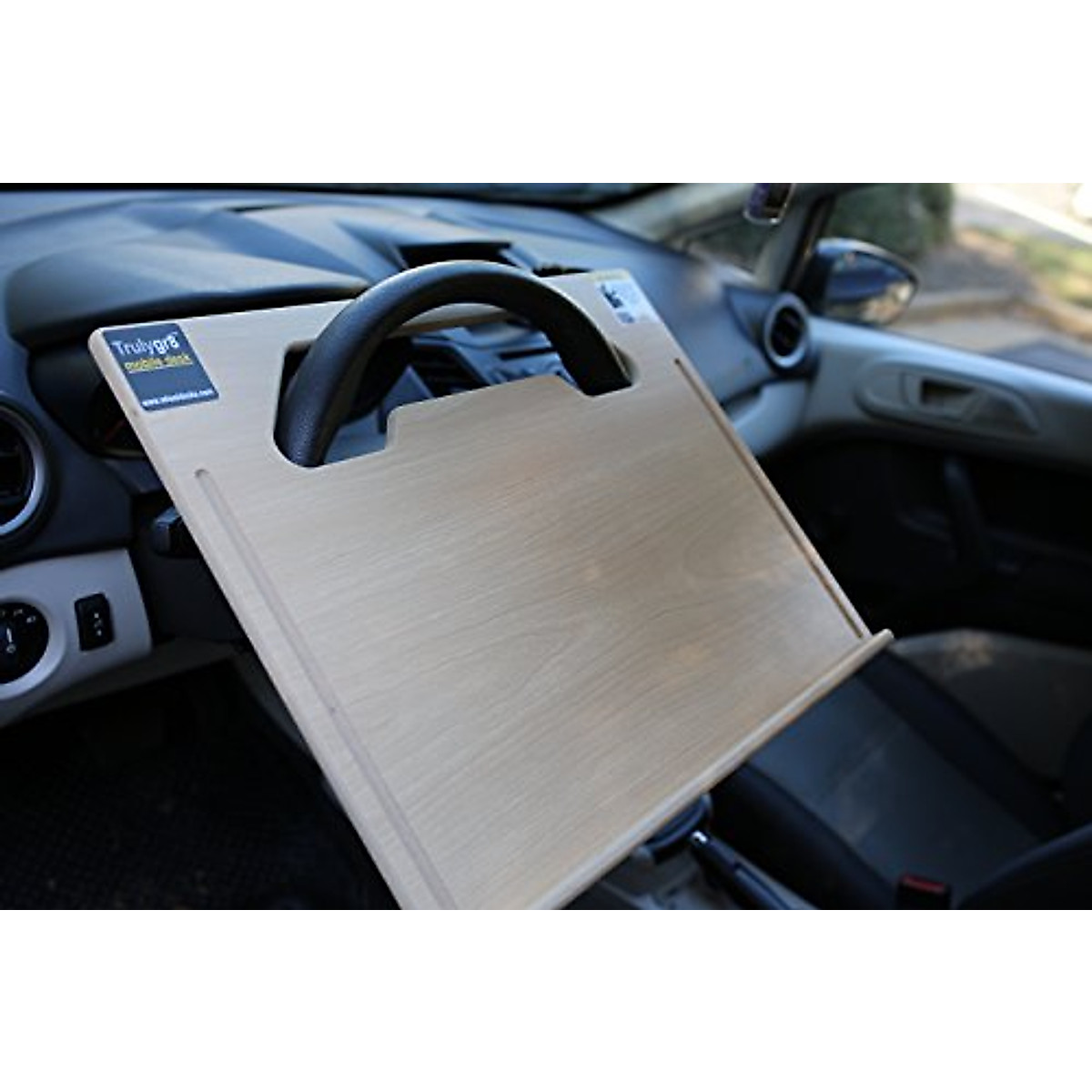 Wheeldesk Executive Size (18 1/2" x 14 1/2") Car Table – E-book & Notepad Vehicle Desk - Mobile Office - Steering Wheel Mountable Desk - Portable Automobile Desk For Laptop Computer/iPad - Car Tray