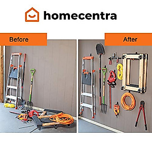 Garage Hooks for Hanging - Heavy Duty Hooks Garage Tool Organizer Wall Mount - Tool Hanger for Garage Wall - Garage Storage System Hook for Ladder, Power Tool Holder and Shed Organization - Pack Of 10