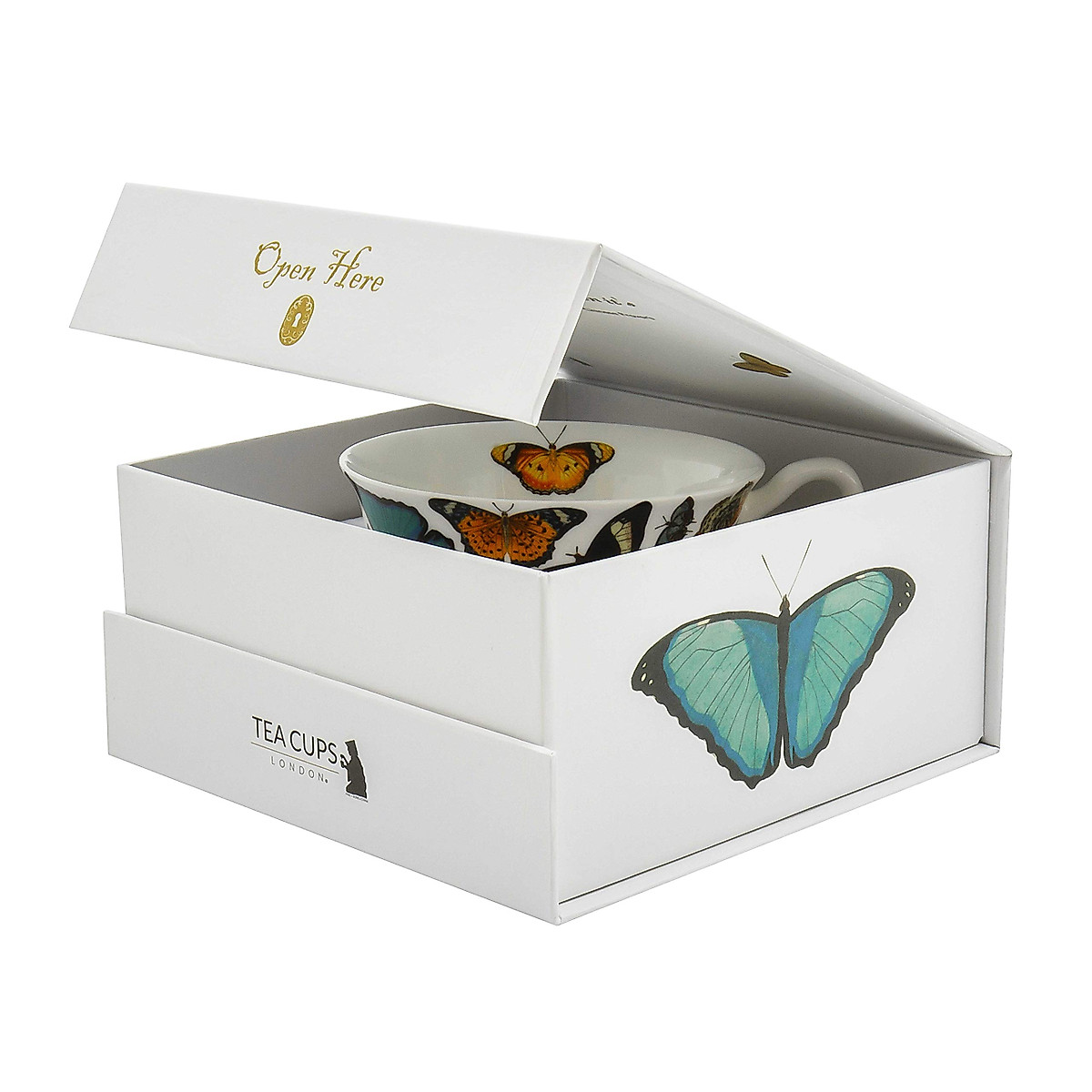 Tea Cups London Cup & Saucer Butterfly, 210 ml (7 fl oz)