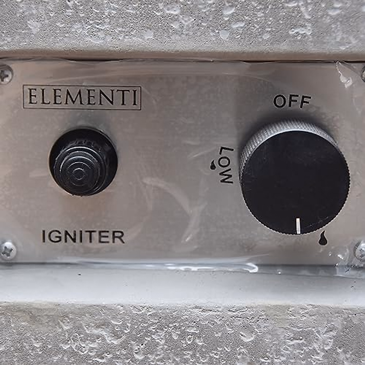 Hampton Concrete Fire Pit 56" x 32" Outdoor Patio Firepit Includes Lava Rocks Modern Fire Pits & Outdoor Fireplaces for Garden, Deck, Indoor & Outdoor Heating