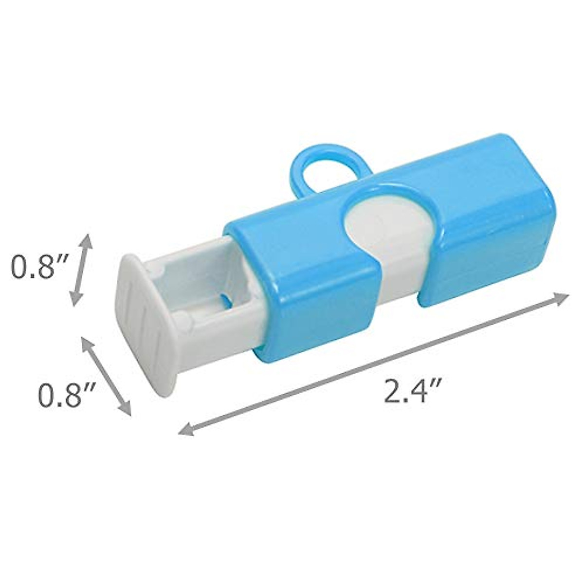 EIKS 6pcs Bag Clips Snap Twist Tie Replacement for Food Fruit Bread Bag Cinch Easy Squeeze & Lock