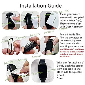 Aemus Compatible for Xiaomi Mi Band 7 Screen Protector (3 Pack) 3D Curved Soft Edge Protective Film NFC Mi Band 8 Protective Film HD anti-scratch