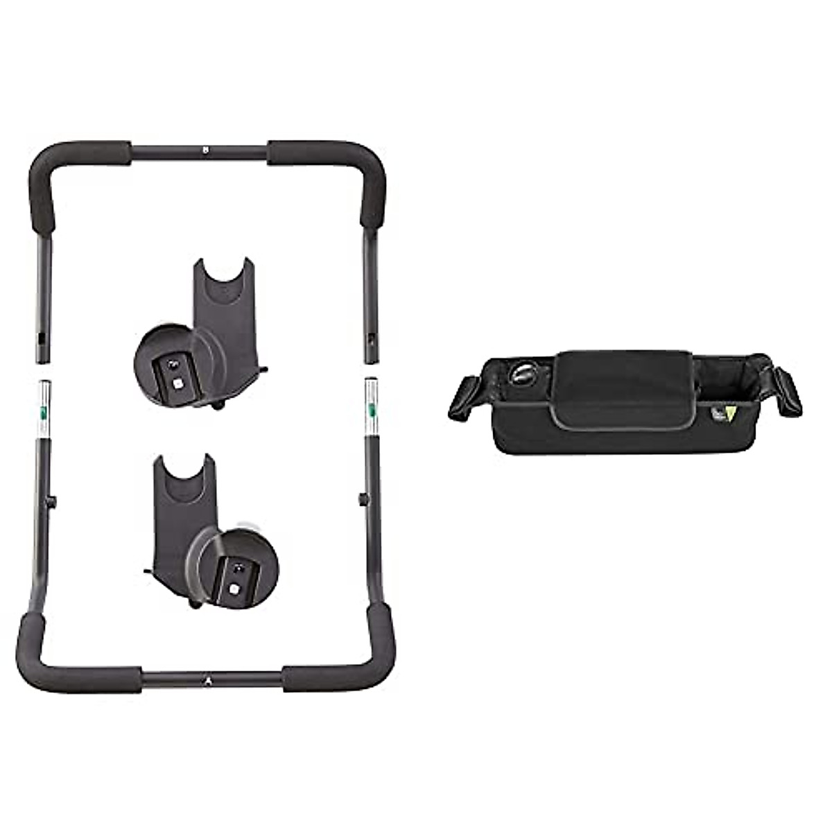 Baby Jogger Chicco/Peg Perego Car Seat Adapter for City Select and City Select LUX Strollers, Black with Baby Jogger Parent Stroller Console, Black