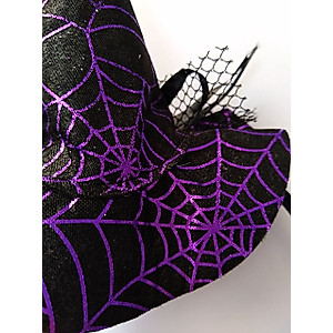 WINZIK Children Halloween Headwear Mini Pointy Witch Hat Cute Hair Hoop Hairband Accessories Cosplay Party Props Decoration (1#)