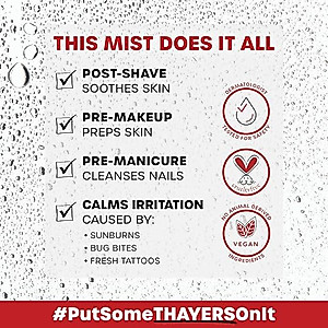 Thayers Alcohol-Free Witch Hazel Facial Mist Toner with Aloe Vera, Rose Petal, Soothing and Hydrating, For All Skin Types, 8 oz