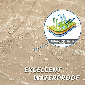 Verano Garden Patio Furniture Covers ， Waterproof Outdoor Couch Cover ， Polyester Dust-Resistant,Beige (Middle(79" L x 27" W x 16" H))