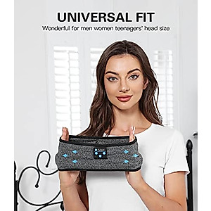 Voerou Sleep Headphones Bluetooth Headband, Cozy Band Wireless Headphones,Sleeping Headphones with Stereo Speakers-Cool Tech Gifts for Men Women,Perfects for Workout,Running,Yoga,Travel
