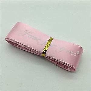 10/25mm*5Yards Letter Printed Polyester Satin Ribbon for Wedding Decor DIY Handmade Bow Craft Valentine's Day Gifts Wrapping