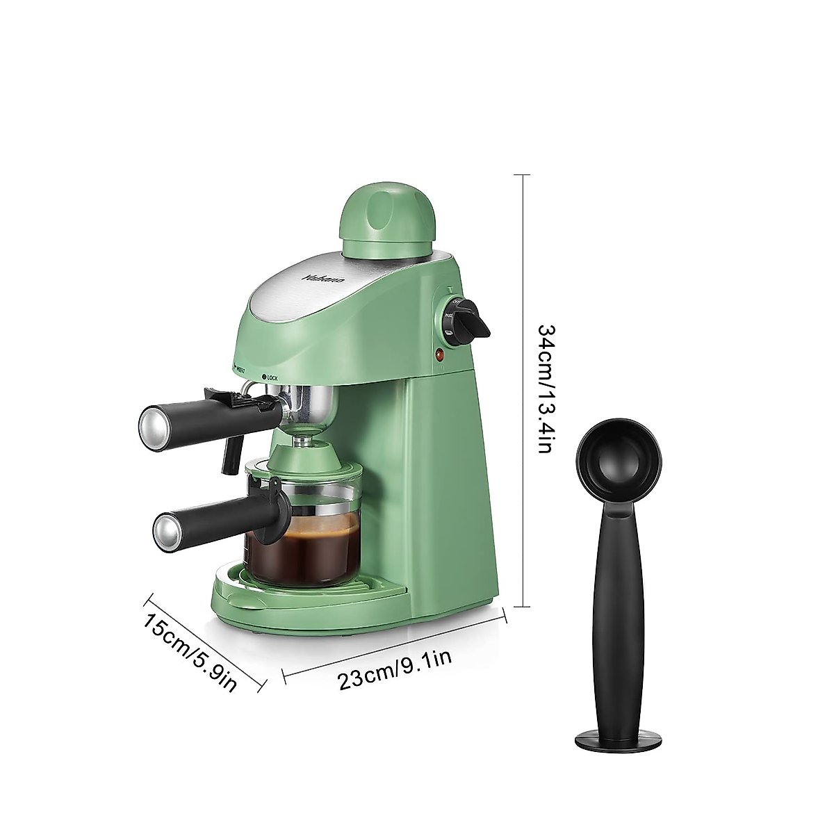 Yabano Espresso Machine, 3.5Bar Espresso Coffee Maker, Espresso and Cappuccino Machine with Milk Frother, Espresso Maker with Steamer