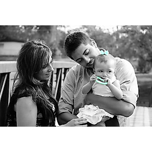 Toofeze Ice Cold Baby Teether Toy – Fast Pain Relief – All Natural Silicone and Stainless – Ages 3 mos+ (Mint Green)