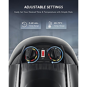 CO-Z Professional Adjustable Hooded Stand-Up Hair Bonnet Dryer with Timer Swivel Caster Rolling Base for Beauty Salon or Home Use