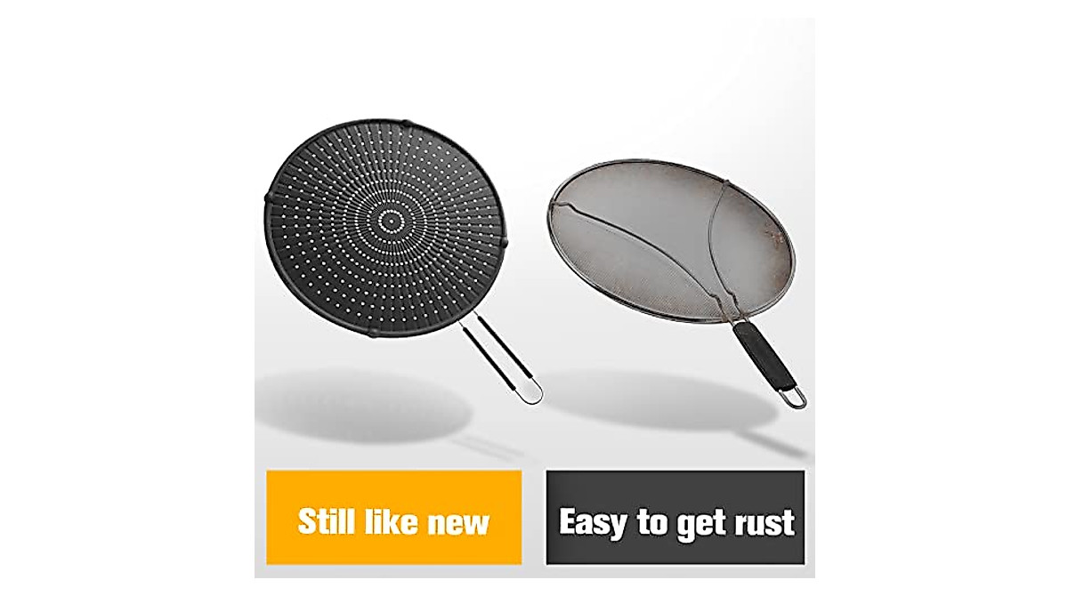 Silicone Splatter Screen for 13” Pans - Heat-Resistant & Multi-Use Guard