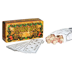 DADDY AMMO Russian Lotto Game Bingo Game Set - Travel Bingo Set - Board Games for Adults - Tombola Italian Game