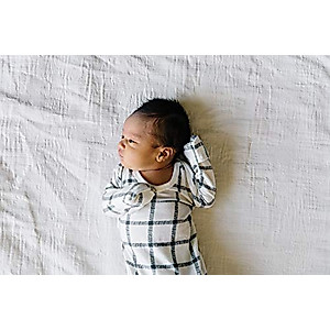 Copper Pearl Baby Gown - Knotted Newborn Sleepers for Baby Boy and Girl, Soft Stretchy Long Sleeve Infant Gowns with Bottom Tie and Hand Mittens, Perfect Hospital Coming Home Outfit (Ledger)